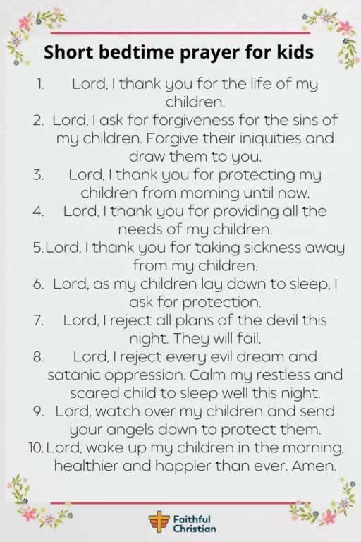 Powerful Bedtime prayer for Your Children (with Bible Verses)