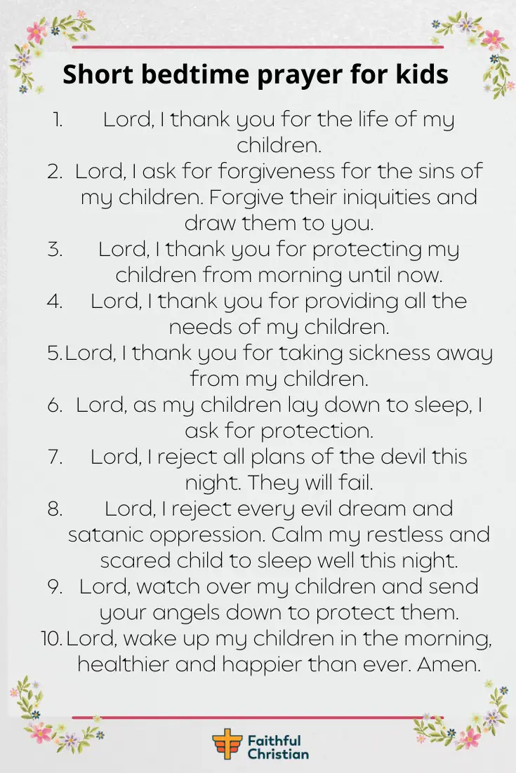 Powerful Bedtime prayer for Your Children (with Bible Verses)