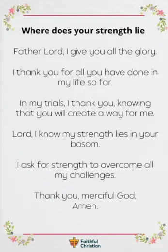 Powerful Prayer of the day for strength (With Bible verses)
