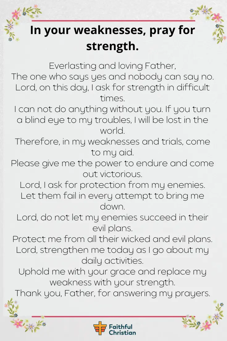 Powerful Prayer of the day for strength (With Bible verses)