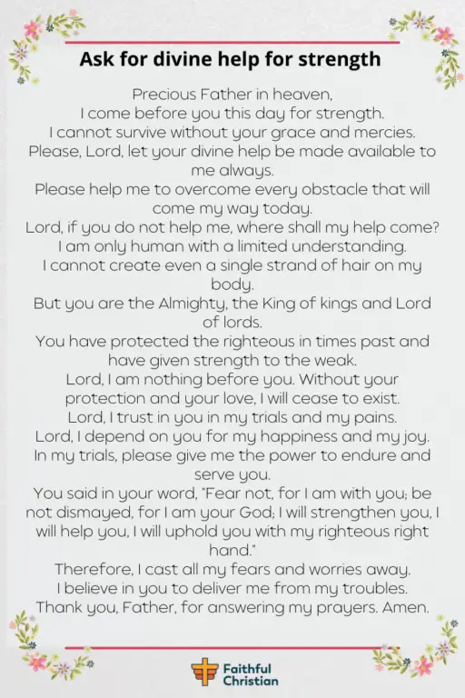 Powerful Prayer of the day for strength (With Bible verses)
