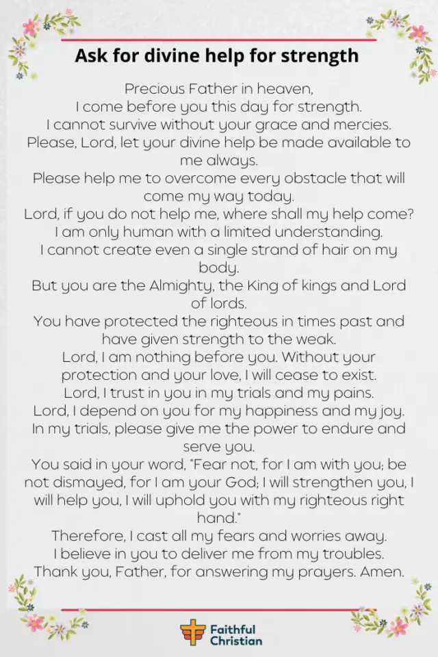 Powerful Prayer of the day for strength (With Bible verses)