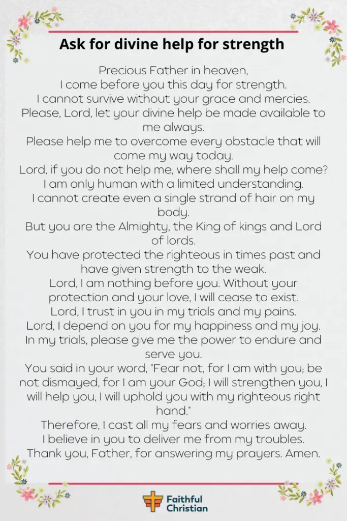 Powerful Prayer of the day for strength (With Bible verses)