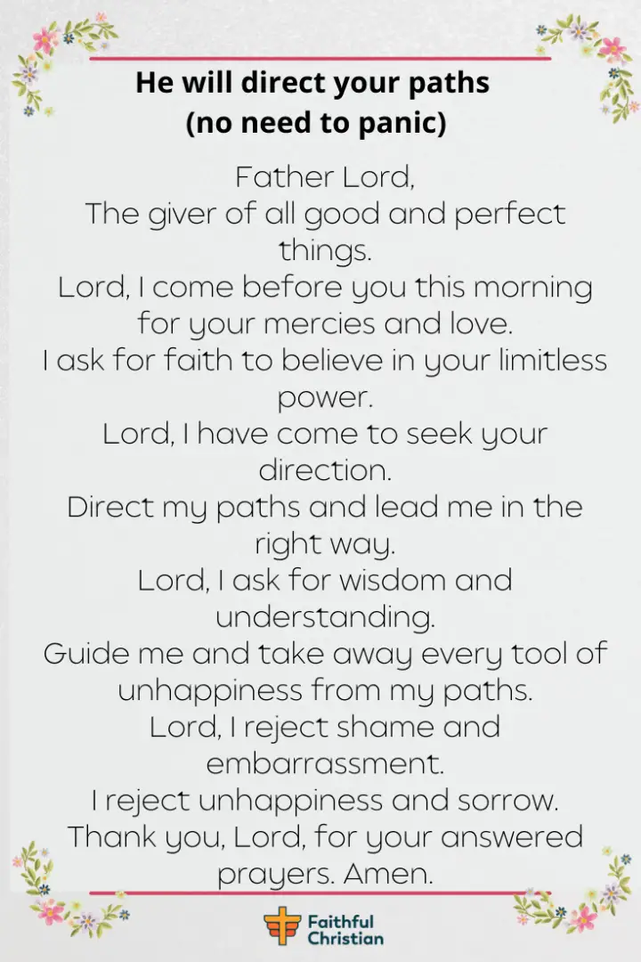 Prayer for Guidance and God's Direction in decision Making