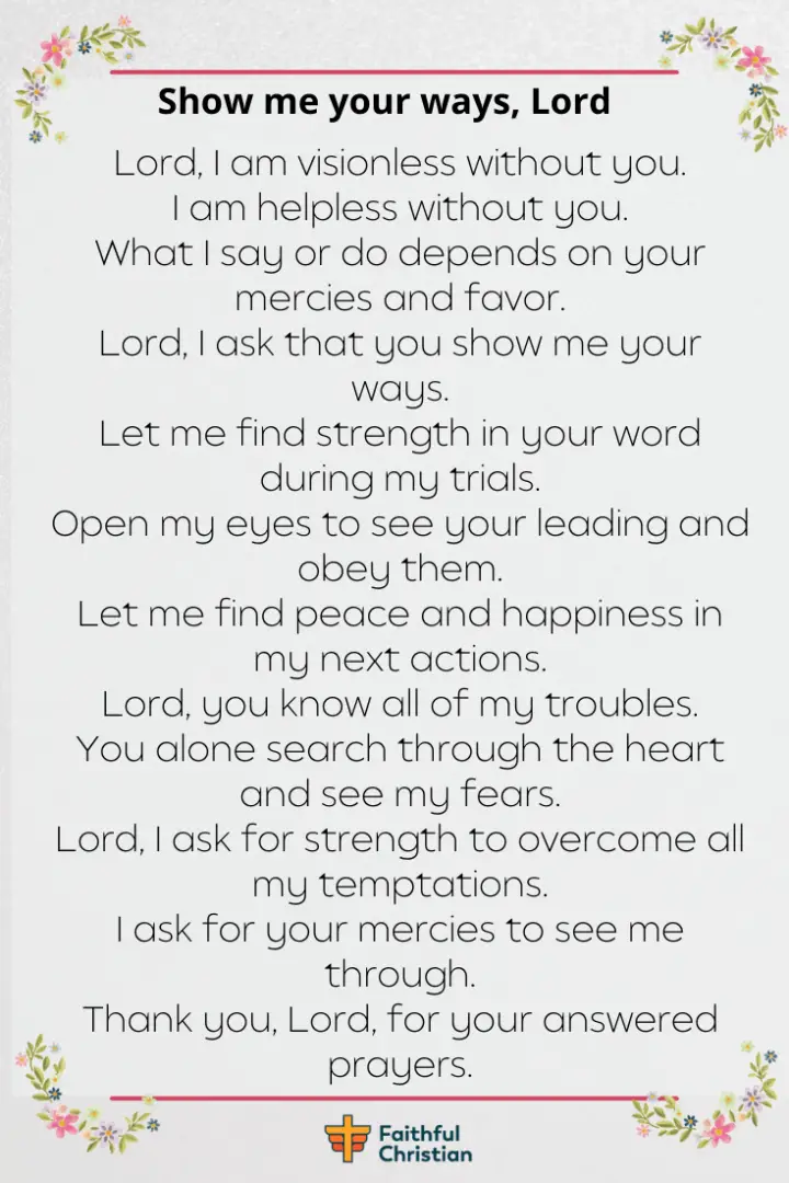 Prayer for Guidance and God's Direction in decision Making