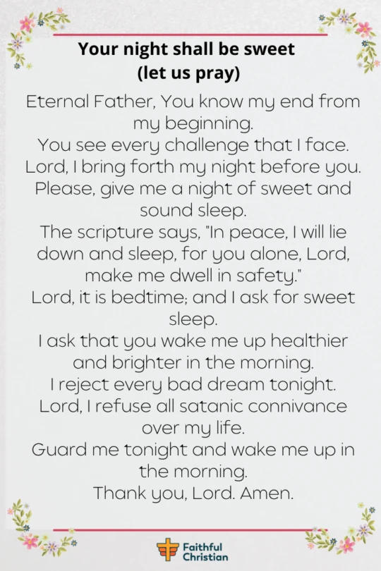 7 Goodnight prayers: Bedtime Prayers With Bible Verses