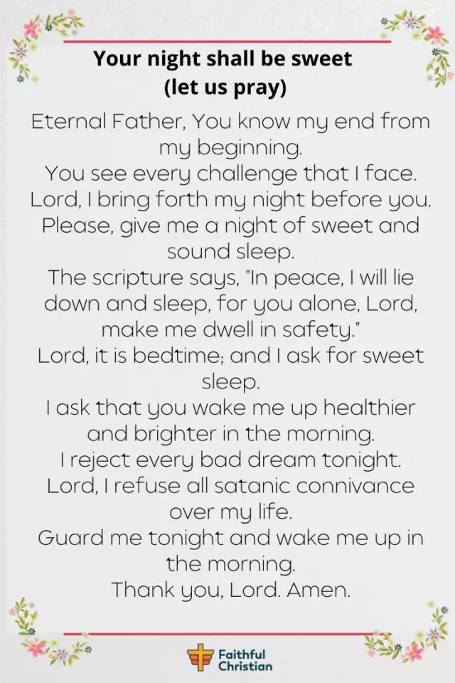 7 Goodnight prayers: Bedtime Prayers With Bible Verses