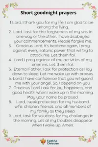 7 Goodnight prayers: Bedtime Prayers With Bible Verses