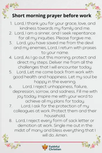7 Powerful Morning Prayers Before Work (with Bible verses)