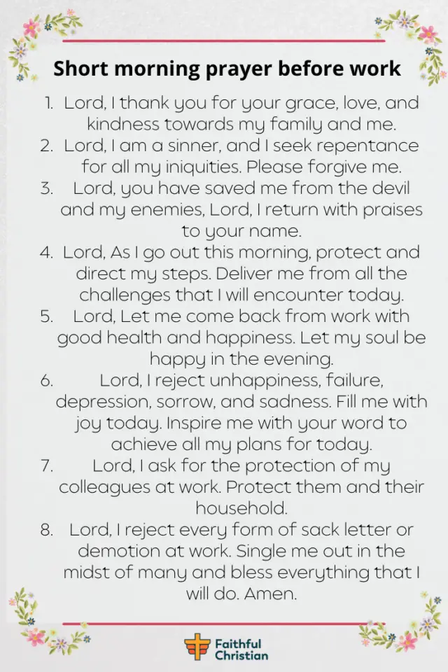 7 Powerful Morning Prayers Before Work (with Bible verses)