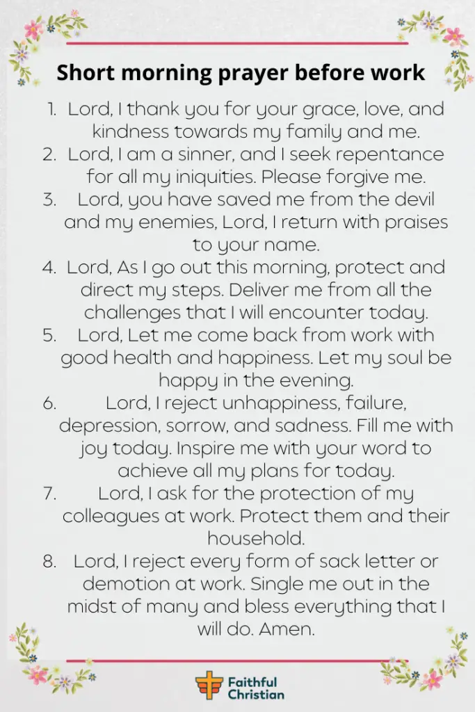 7 Powerful Morning Prayers Before Work (with Bible verses)