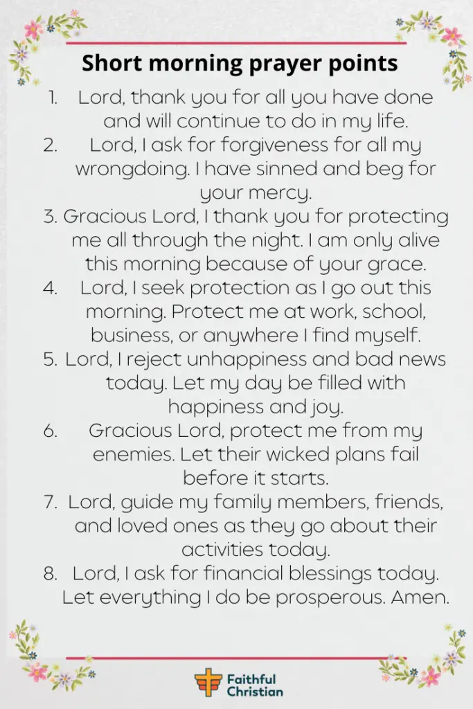 7 Morning prayers to Start the day (with bible verses)