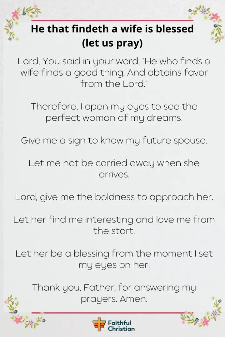 7 Prayers For My Future Wife With Bible Verses