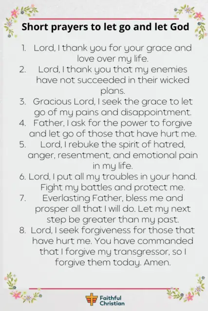 7 Prayers to let go and let God: (move on from the past)
