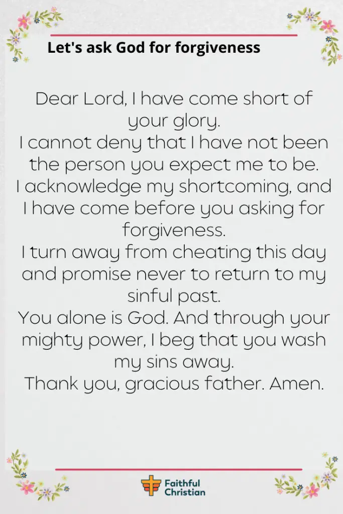 7 Repentant Prayers for a cheating & unfaithful wife + bible verses