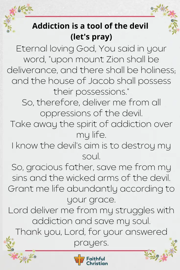 7 Powerful Prayers for Addiction - For friends, loved one and family ...