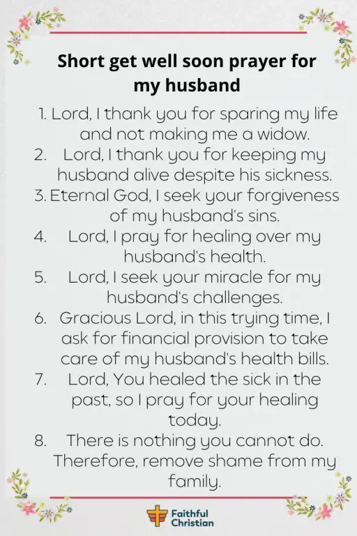 7 Powerful Prayers for my Husband's Health and Sickness