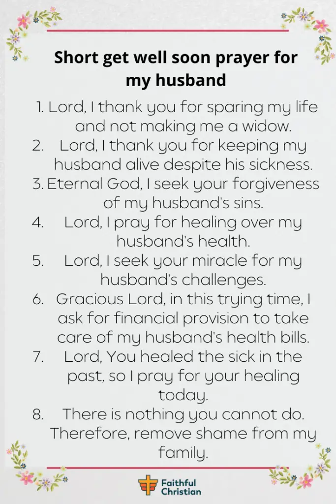 7 Powerful Prayers for my Husband's Health and Sickness