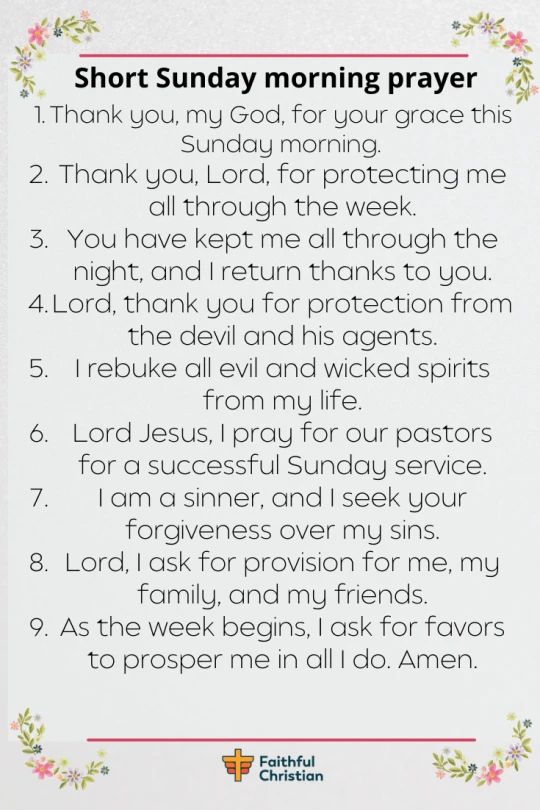 7 Powerful Sunday Morning Prayers and Blessings