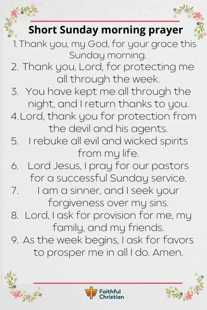 7 Powerful Sunday Morning Prayers and Blessings