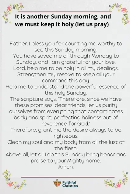 7 Powerful Sunday Morning Prayers and Blessings