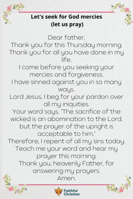 7 Powerful Thursday Morning Prayers With Bible Verses