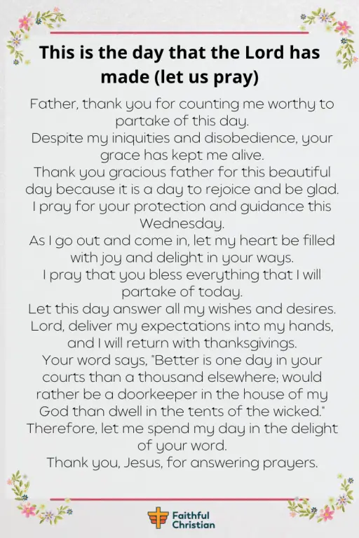 7 Powerful Wednesday Morning Prayers with Bible Verses