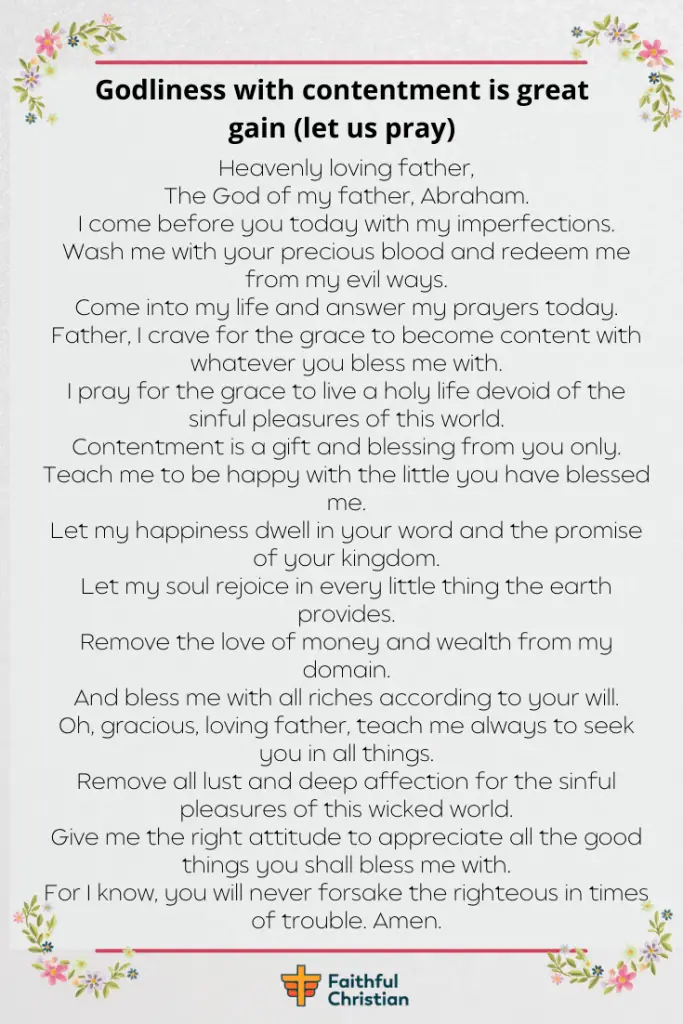7 Prayers For contentment with Who you are (And what you have)