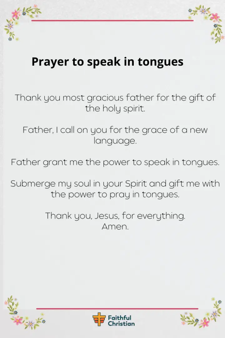 7 Prayers for speaking in tongues