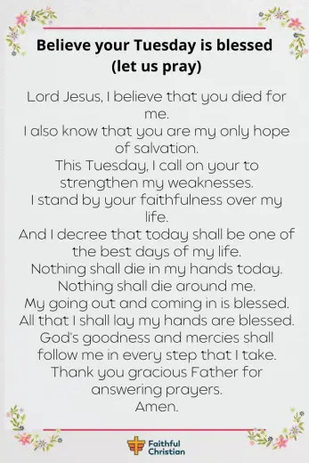 7 Tuesday Morning Prayers & Blessings (With Bible verses)