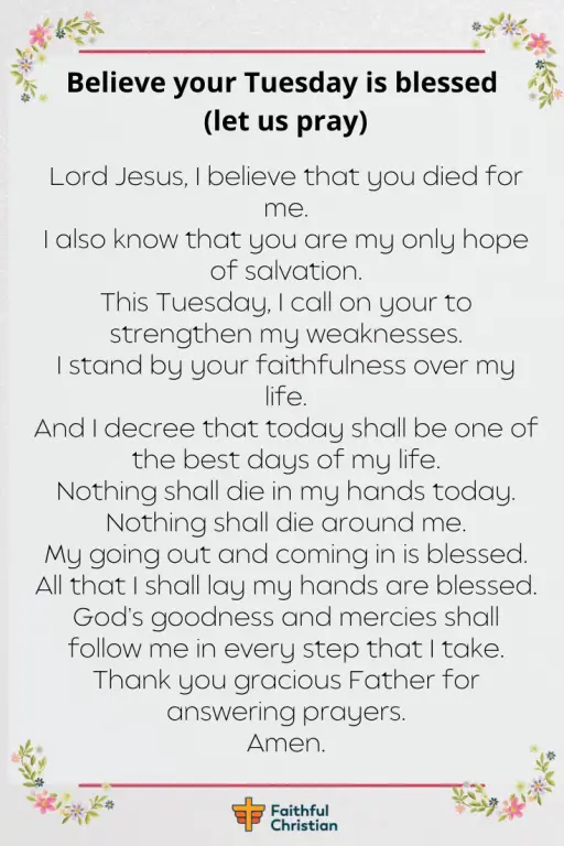 7 Tuesday Morning Prayers & Blessings (With Bible verses)