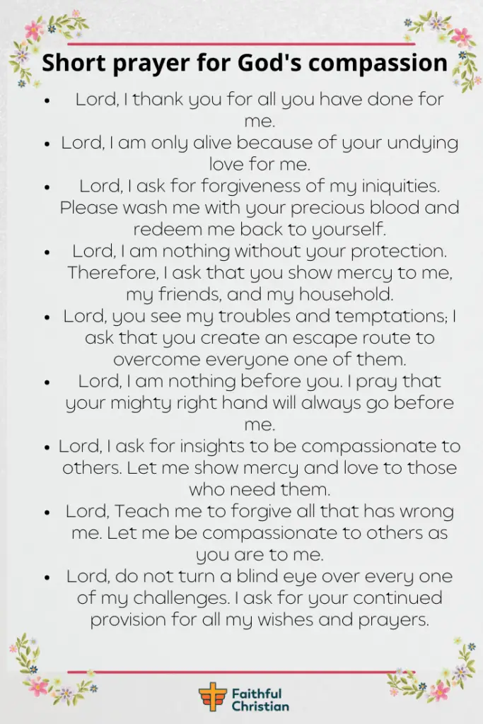 7 Prayers for God's Compassion (for others) + Bible verses