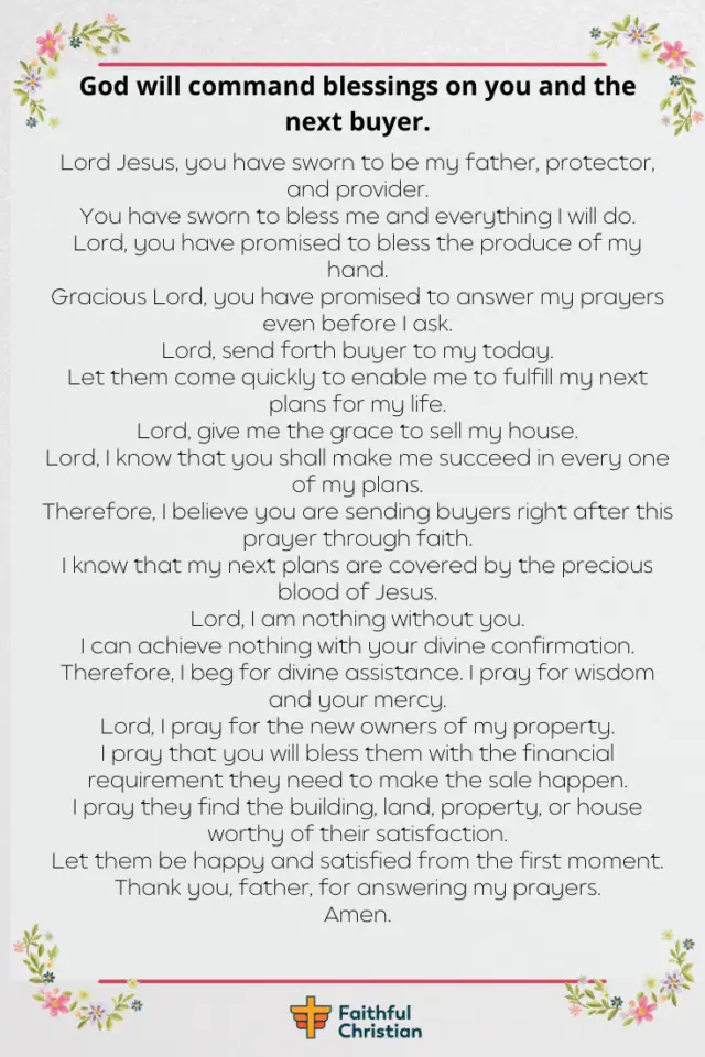 7 Prayers to Sell a House (your Home) with Bible verses