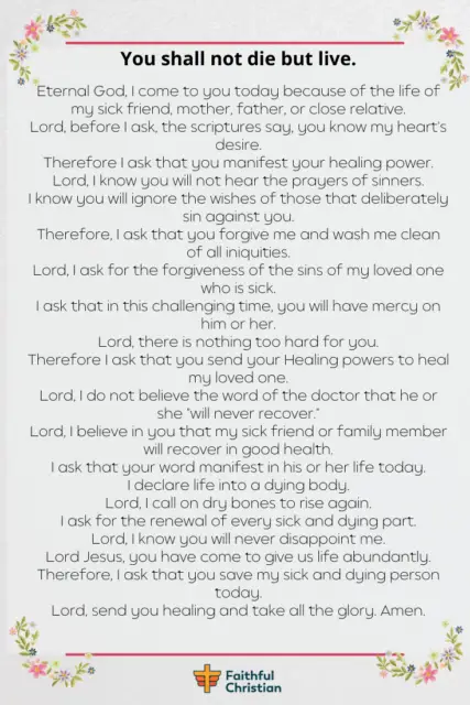7 Prayers for Someone dying with bible verses: [Peaceful death]