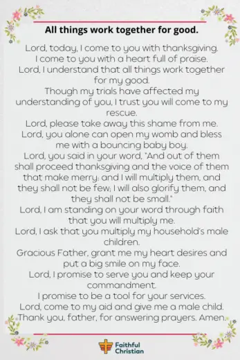 7 Prayers for a baby Boy [Open womb prayer]