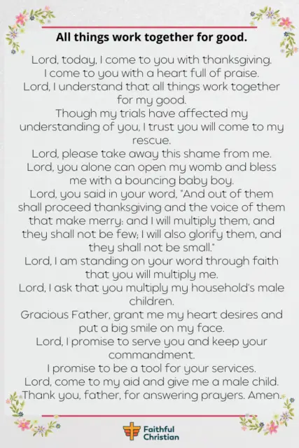 7 Prayers for a baby Boy [Open womb prayer]
