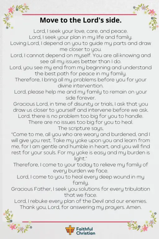 7 Prayers for peace in the family [with scriptures]