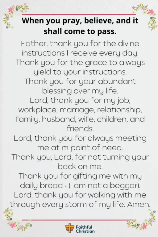7 Prayers for thanking God for answered prayers